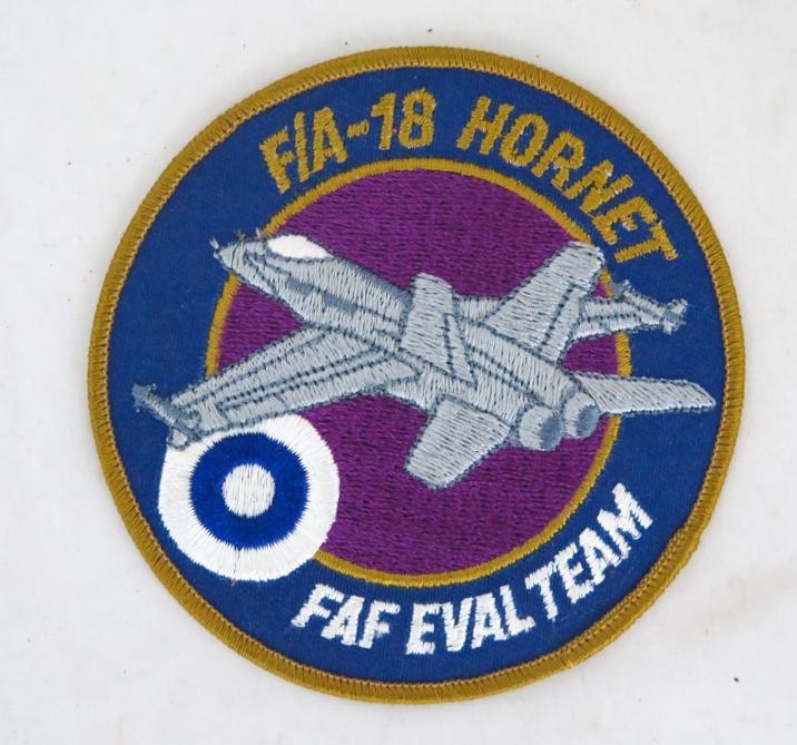 Dragoon Militaria | 1990s Finnish airforce F-18 Evaluation team patch