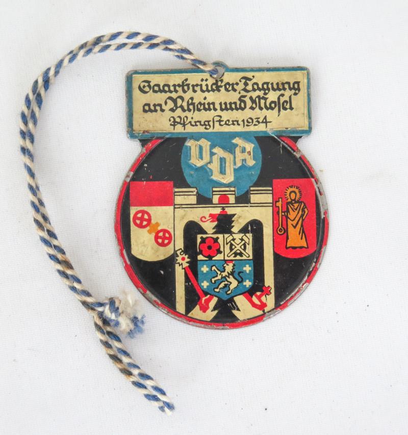 Dragoon Militaria | 1930s German day badge - VDA pfingsten 1934 ...