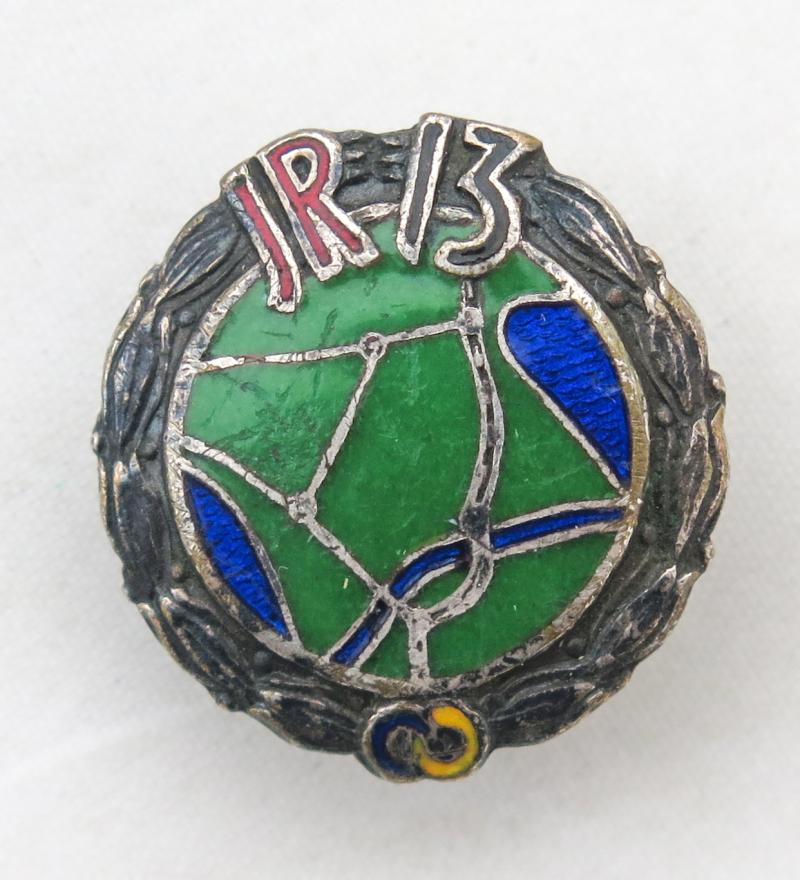 Dragoon Militaria | WW2 Finnish army regimental badge JR 13 - 1941-44