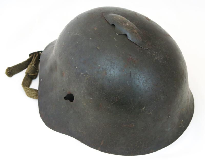 Dragoon Militaria | WW2 Finnish war trophy battle damage helmet Ssh36