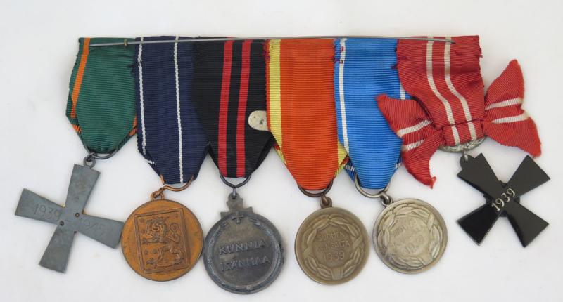 Dragoon Militaria | Finnish WW2 related 6 award medal bar - Border guards